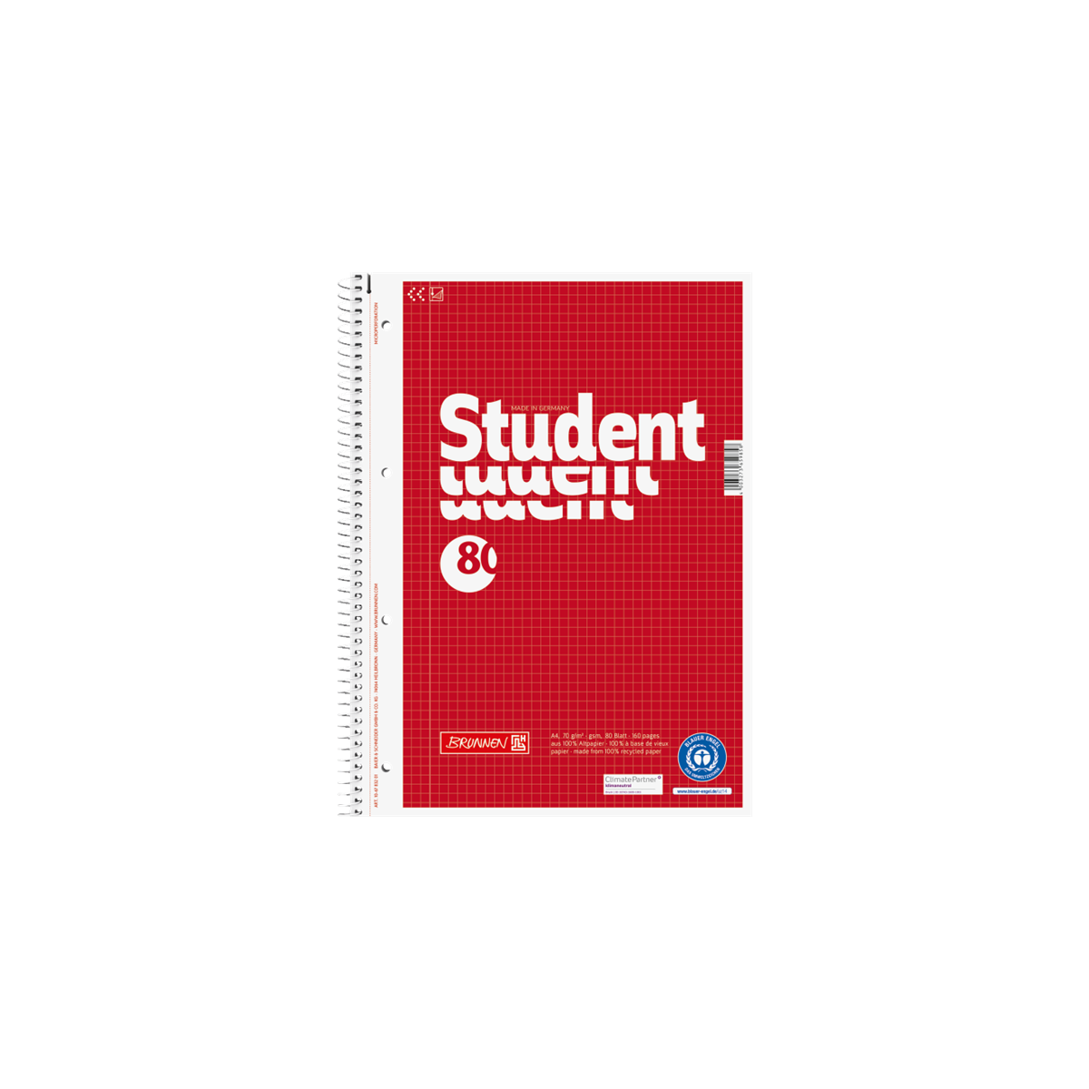 Collegeblock A4 kar 80Bl RCP 5 St., 9,59